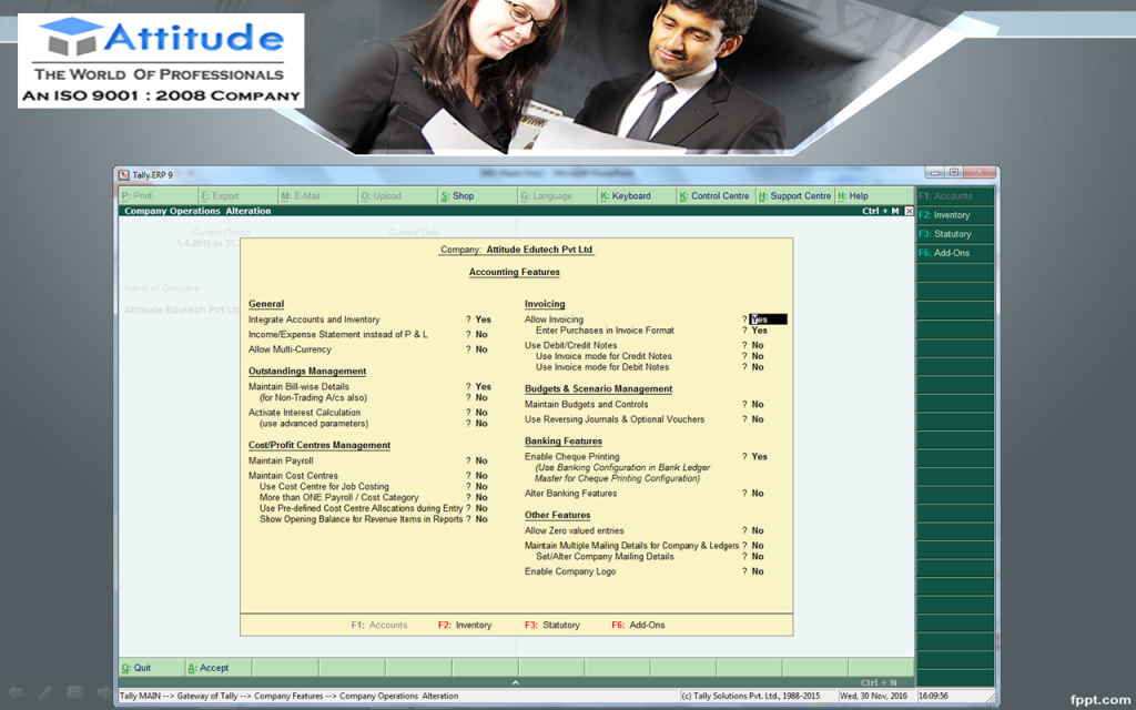 F 11 And F 12 Features In Tally Erp9
