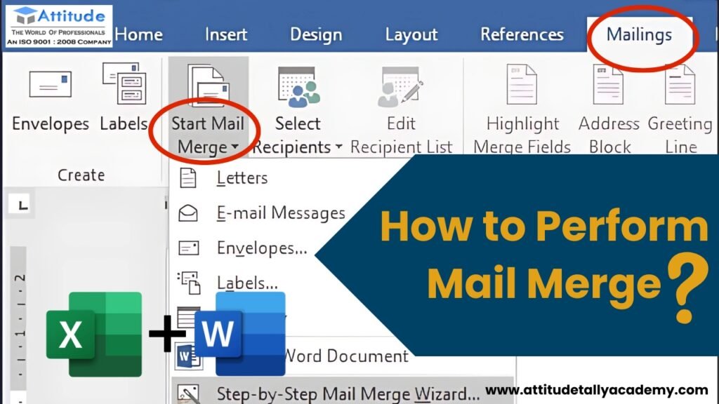 How to Perform Mail Merge: A Beginner’s Guide- Attitude Tally Academy