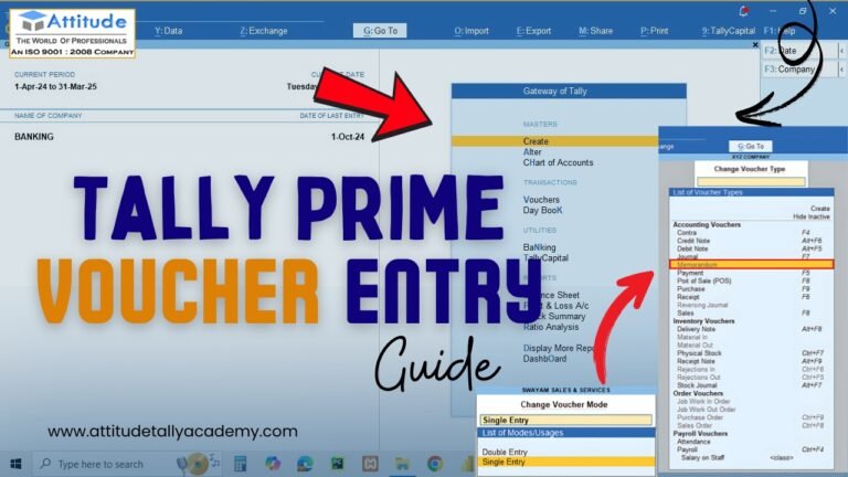 Voucher Entry: A Best Guide to Types of Voucher in Tally - Attitude Academy